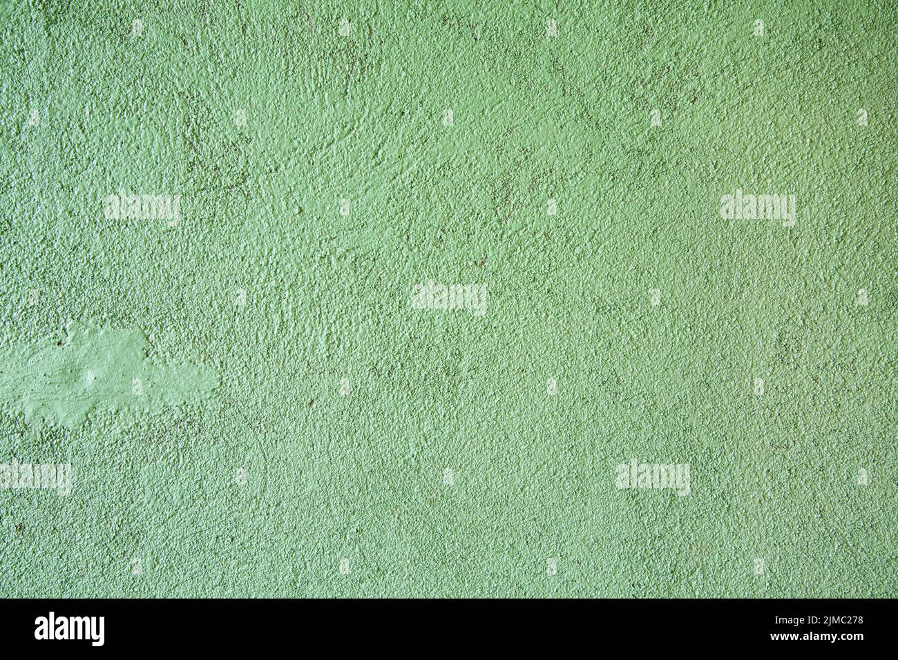 The cement-like structure of a homogeneous wall of green color Stock ...