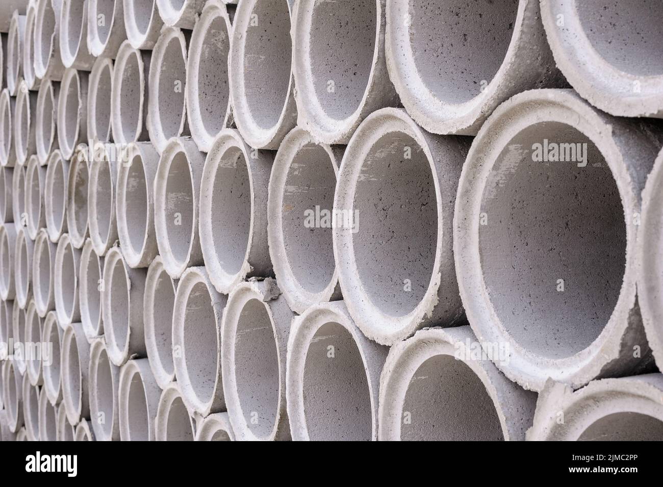 Pipe of cement for building trade Stock Photo - Alamy