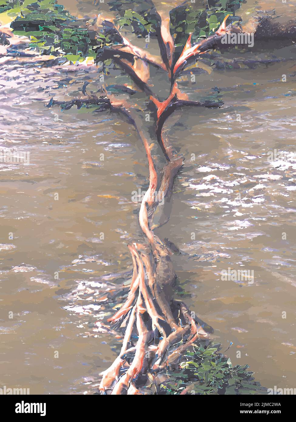 abstract tree at a river Stock Vector Image & Art - Alamy