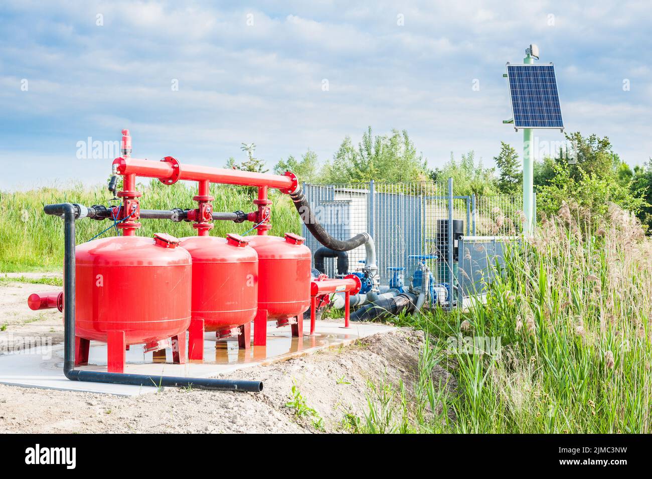 Water pumping system Stock Photo - Alamy