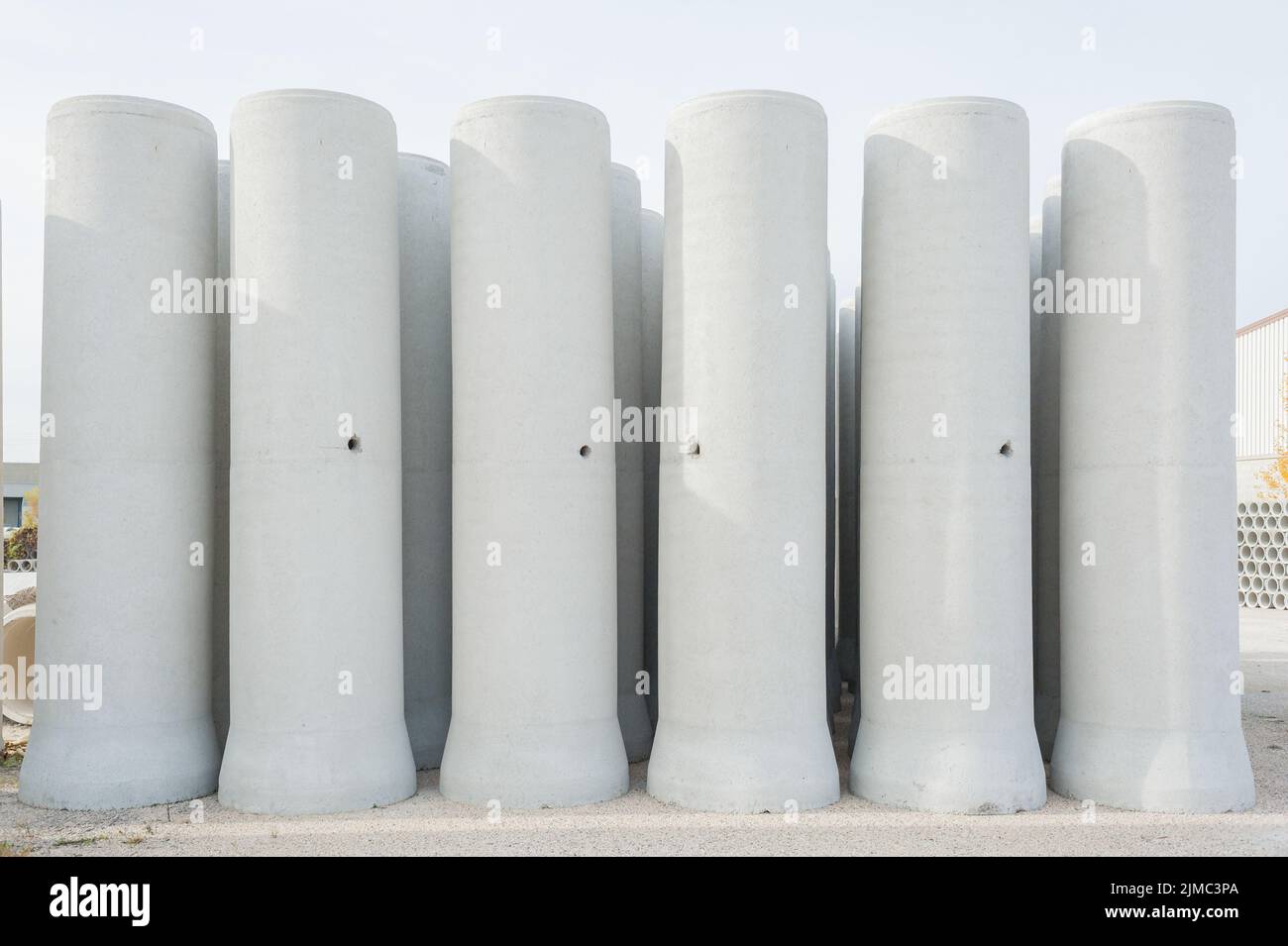 Pipe of cement for the building trade Stock Photo - Alamy