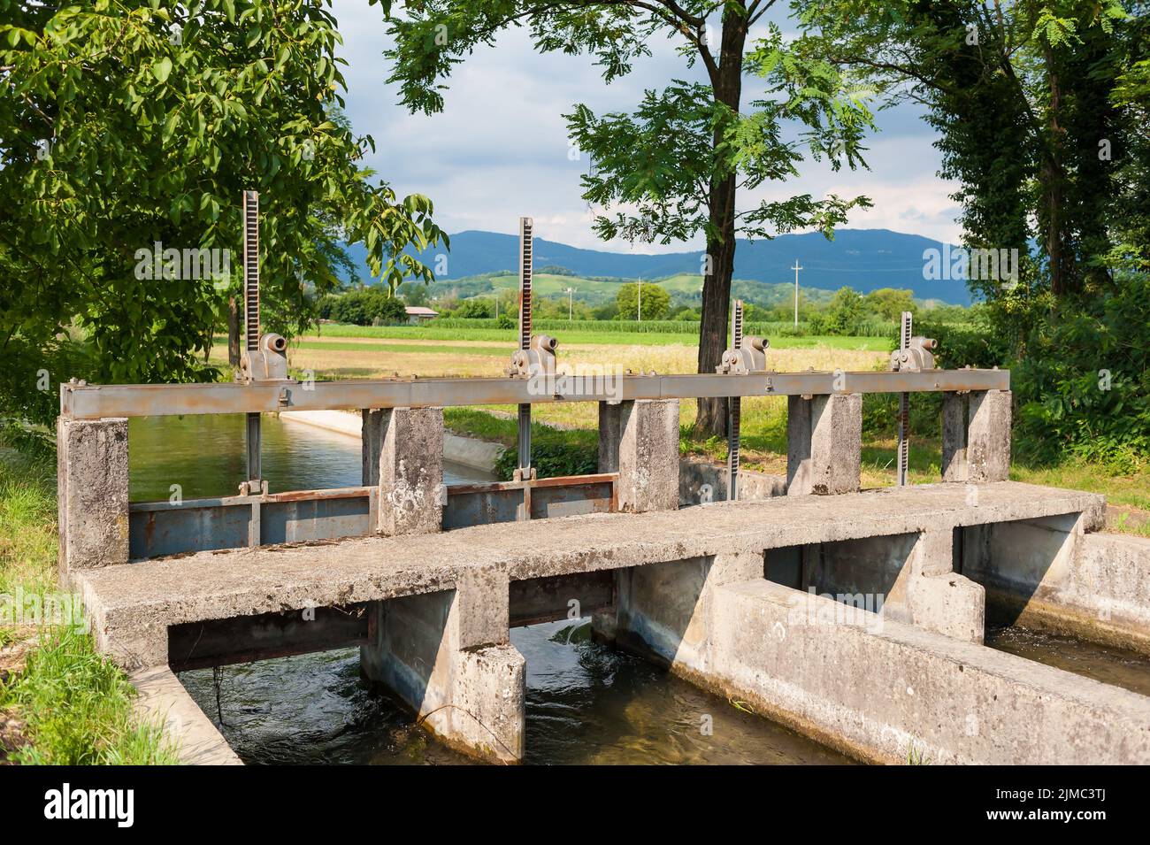 Junction locks for irrigation channels Stock Photo - Alamy