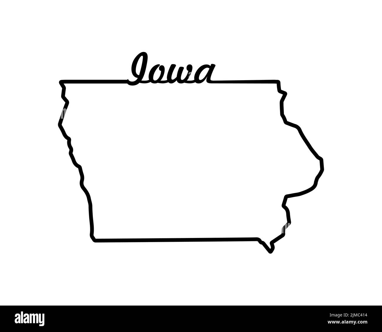 Iowa county map hi-res stock photography and images - Alamy