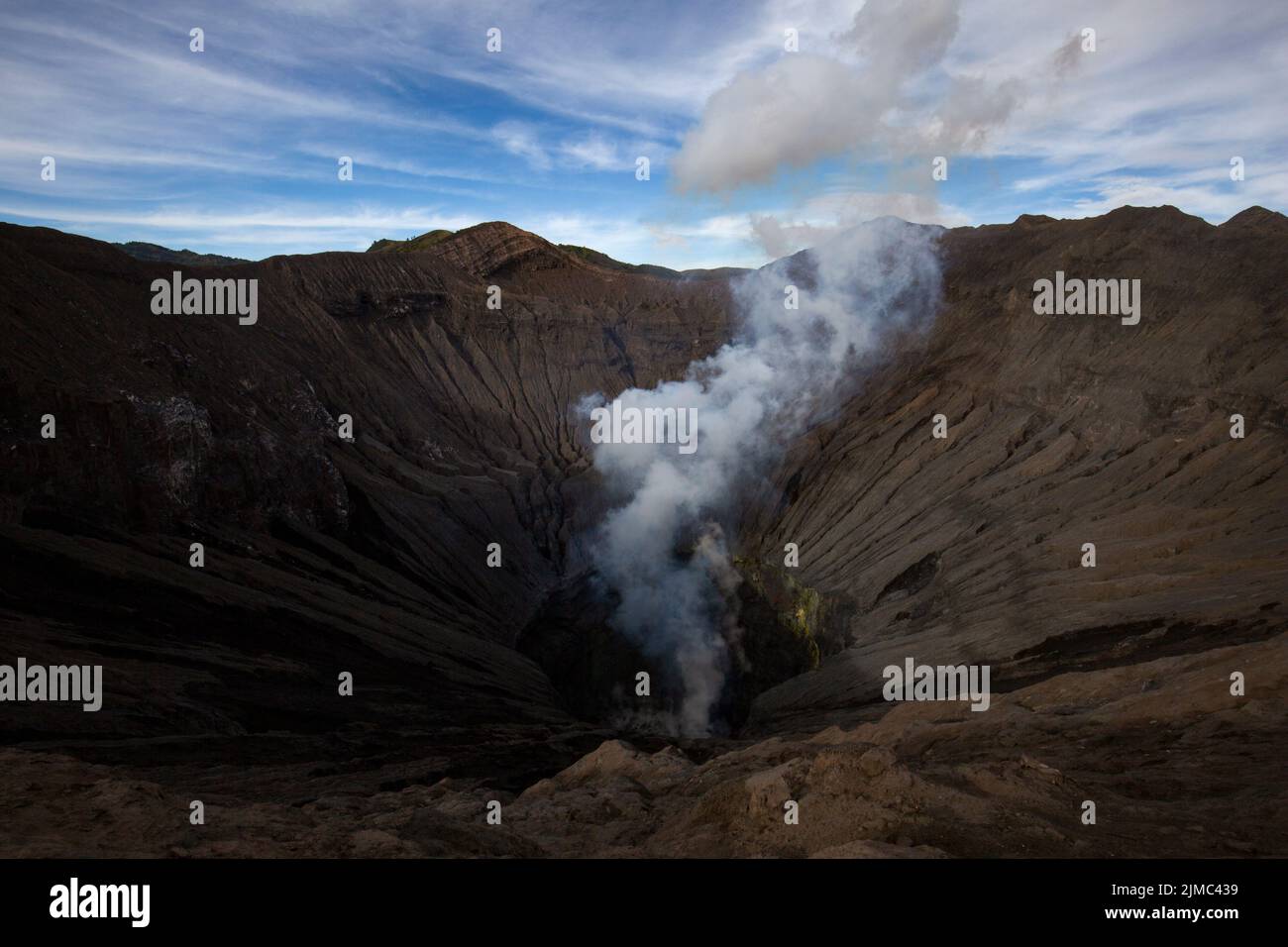 Panorama Volcano Crater Stock Photo - Alamy