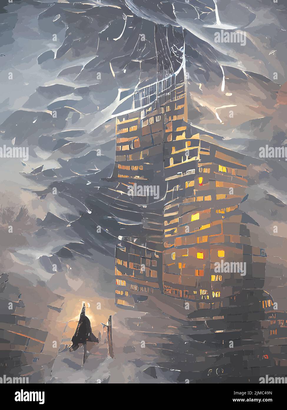 Skyscraper storm Stock Vector Images - Alamy