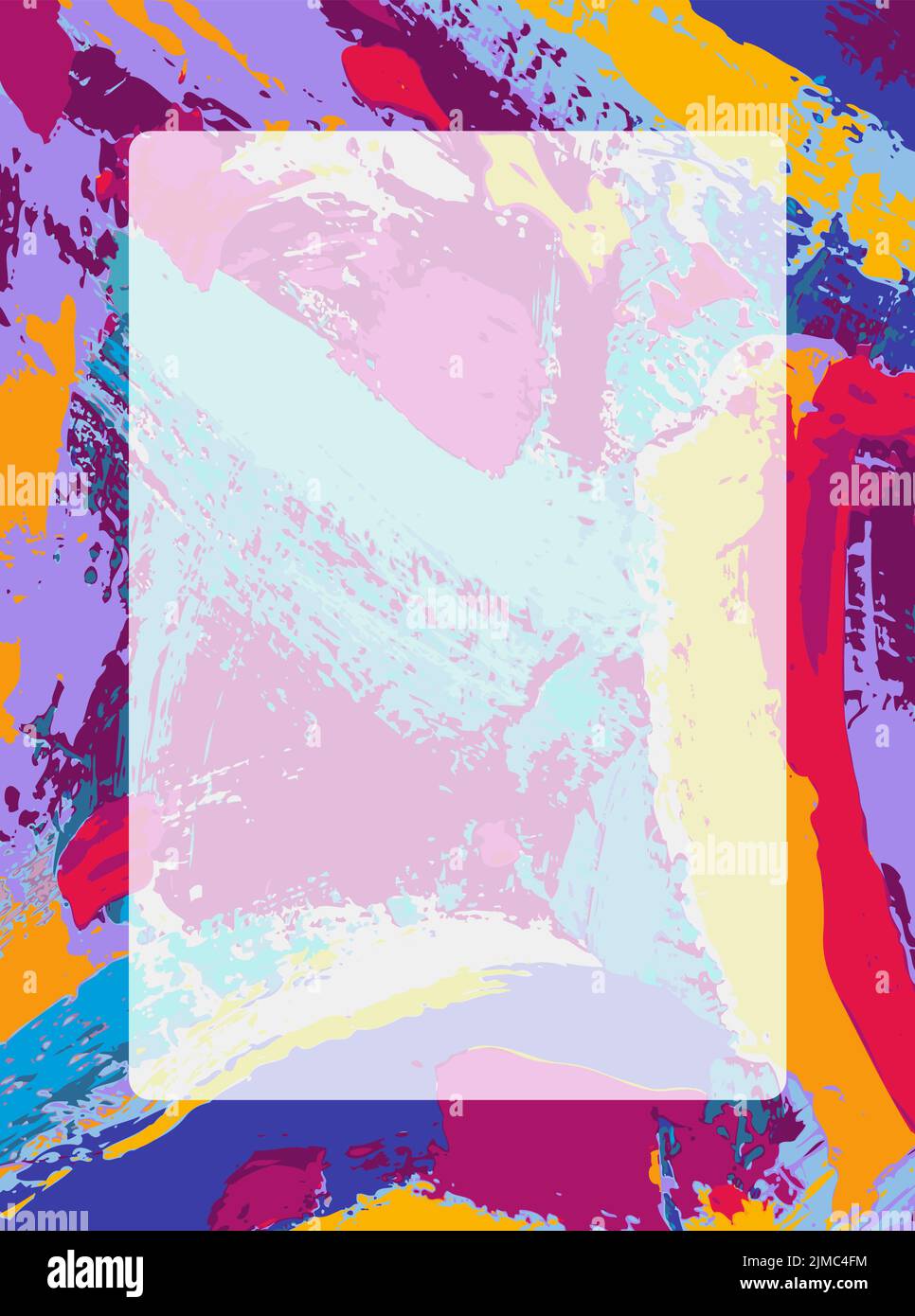 Vector colorful abstract paintbrush painting background design with ...