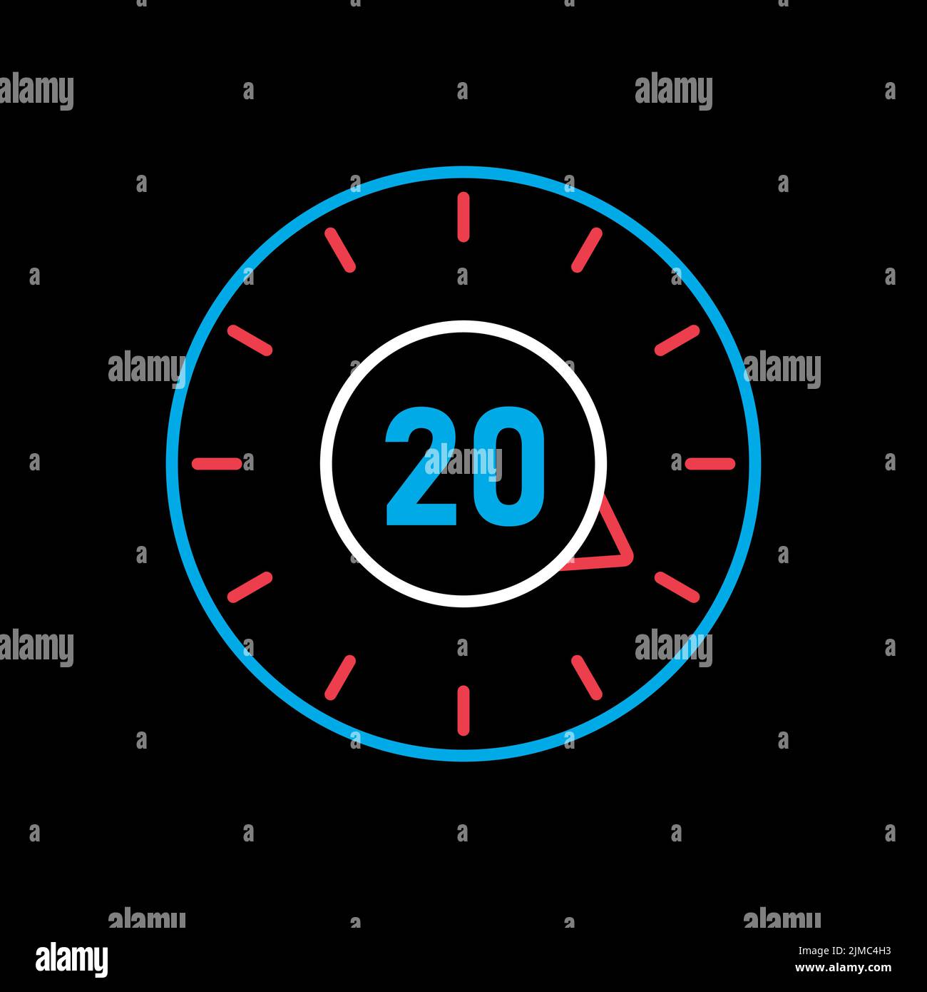 Timer vector isolated on the black icon. Kitchen appliance. Graph ...