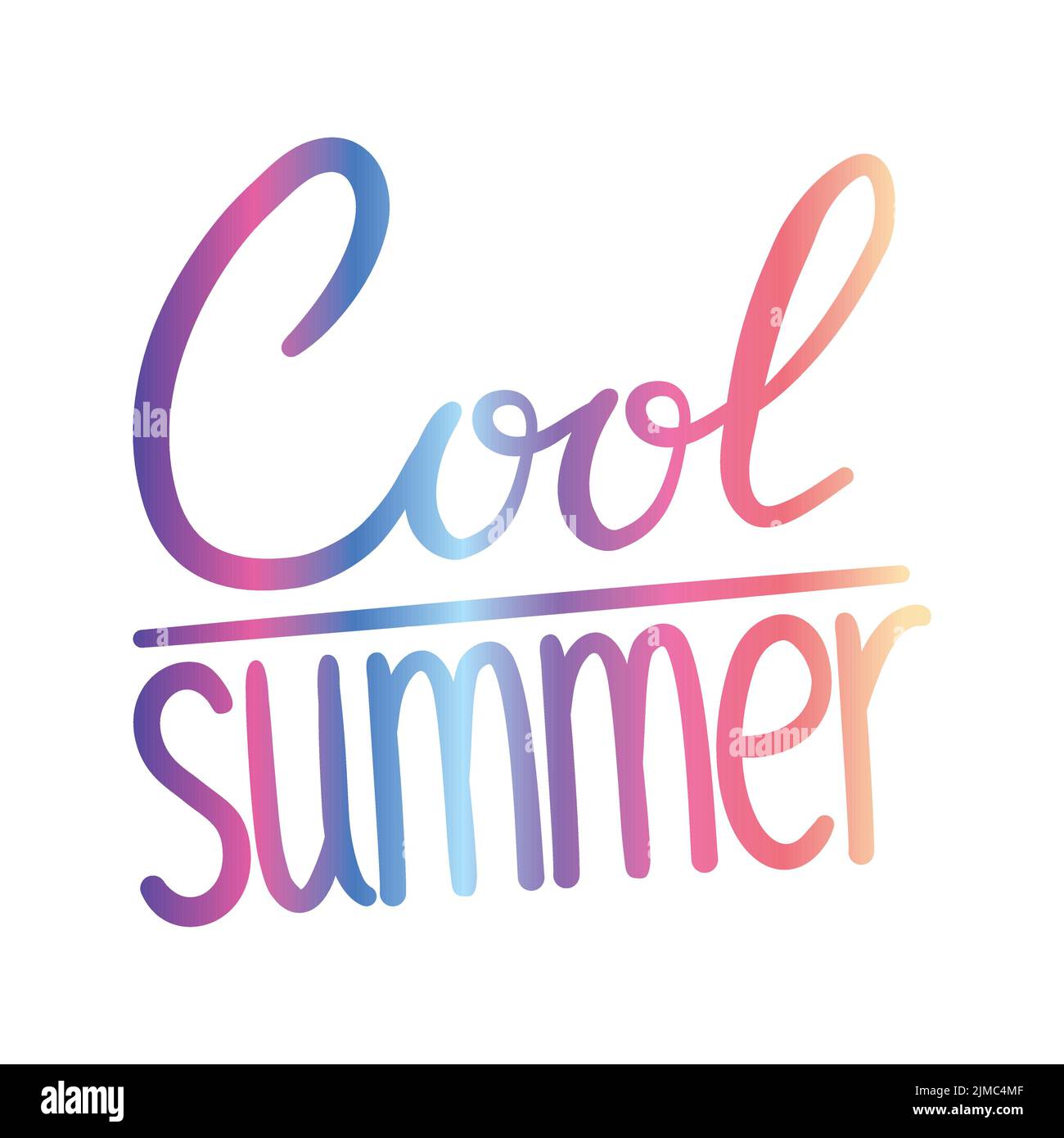 Brush lettering composition of Summer Vacation isolated on white ...