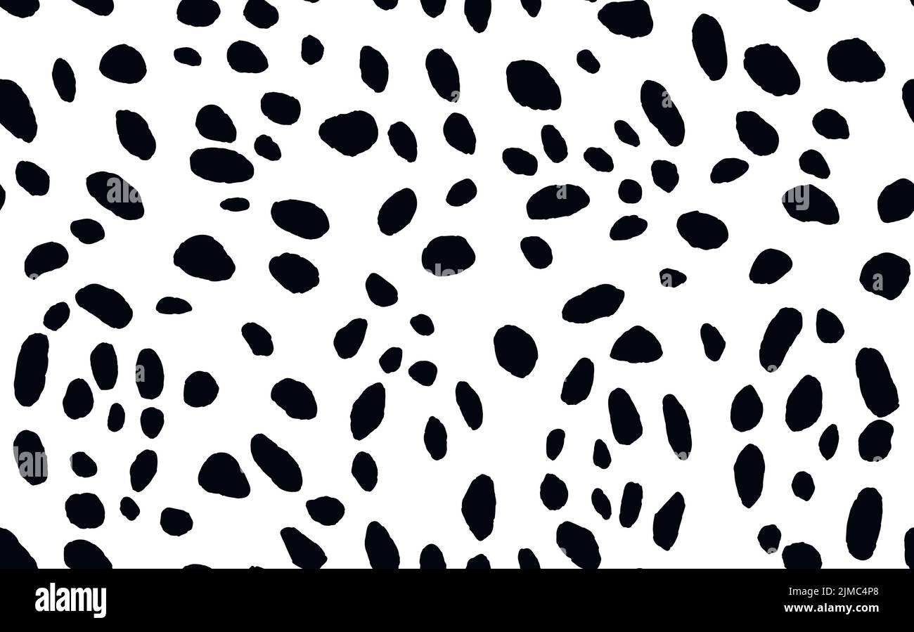 Abstract modern dalmatian fur seamless pattern. Animals trendy ...