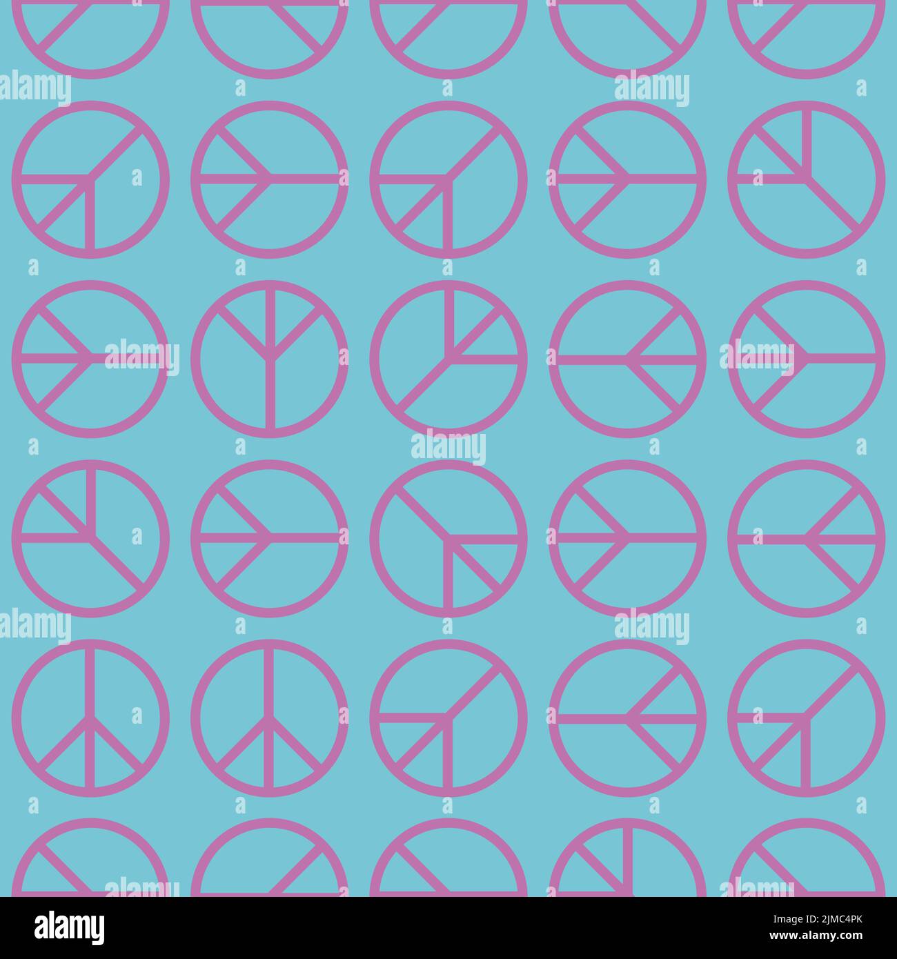Seamless pattern - peace symbol. 70s inspired retro hippie graphic ...
