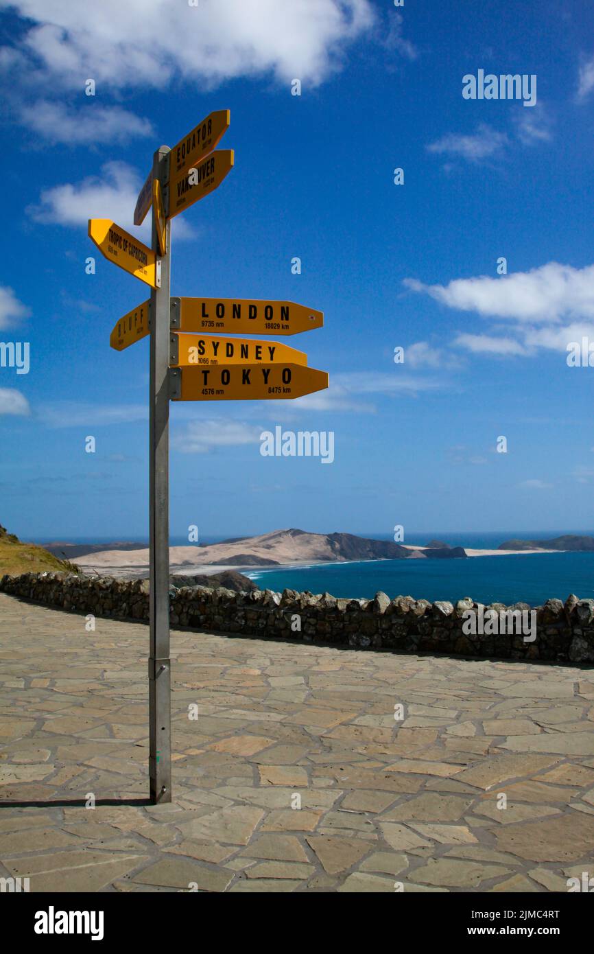 Signposts at the Cape Stock Photo - Alamy