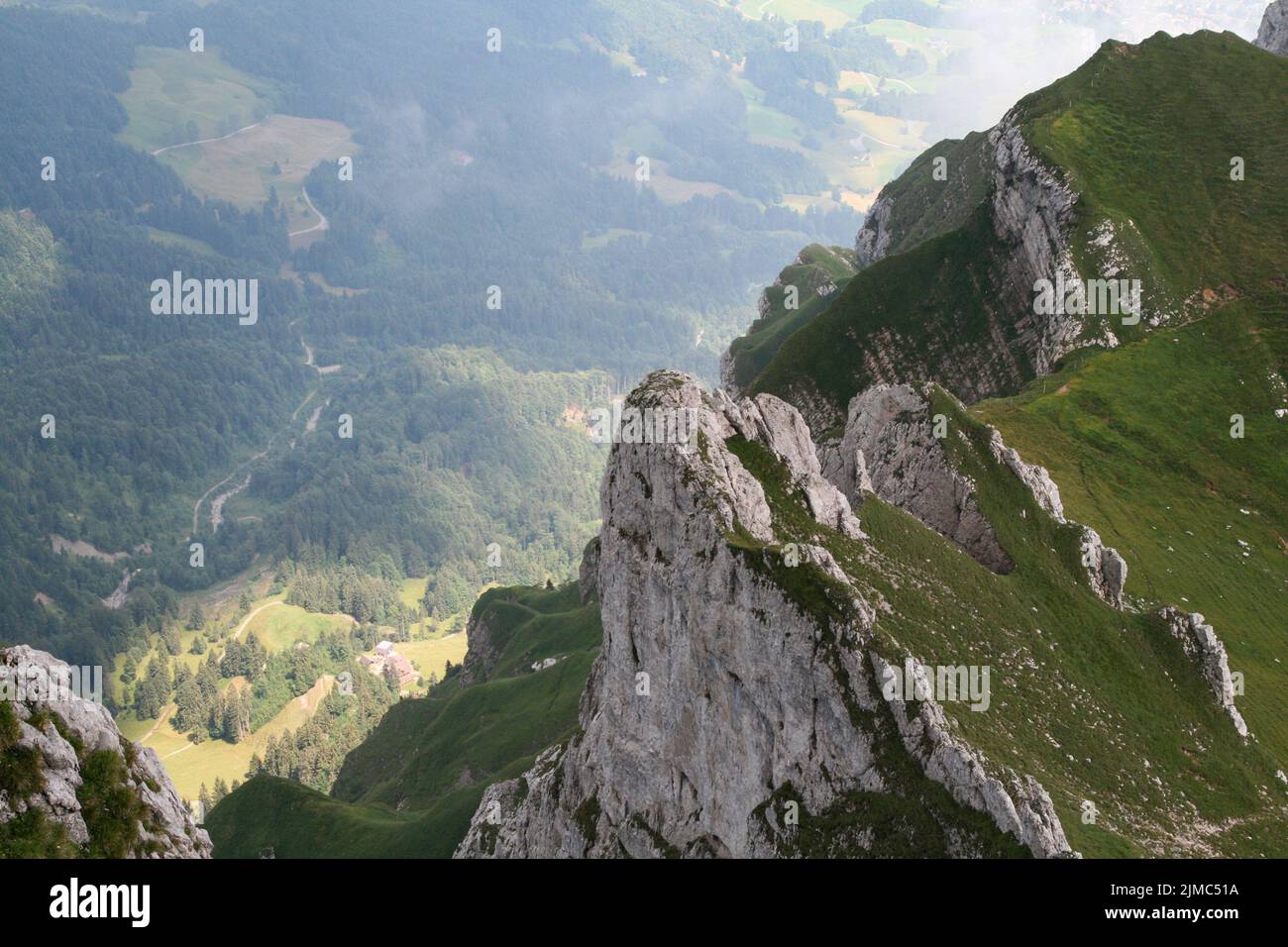 View into the valley Stock Photo - Alamy