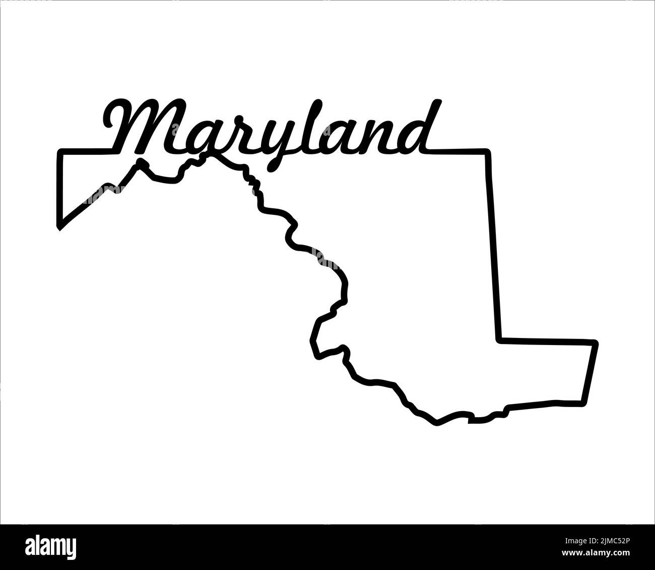 Maryland map vector Stock Vector Images - Alamy