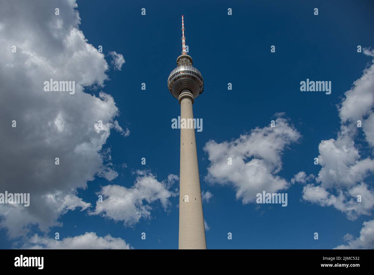 The 368 meter high television tower of Berlin at Alexanderplatz Stock ...
