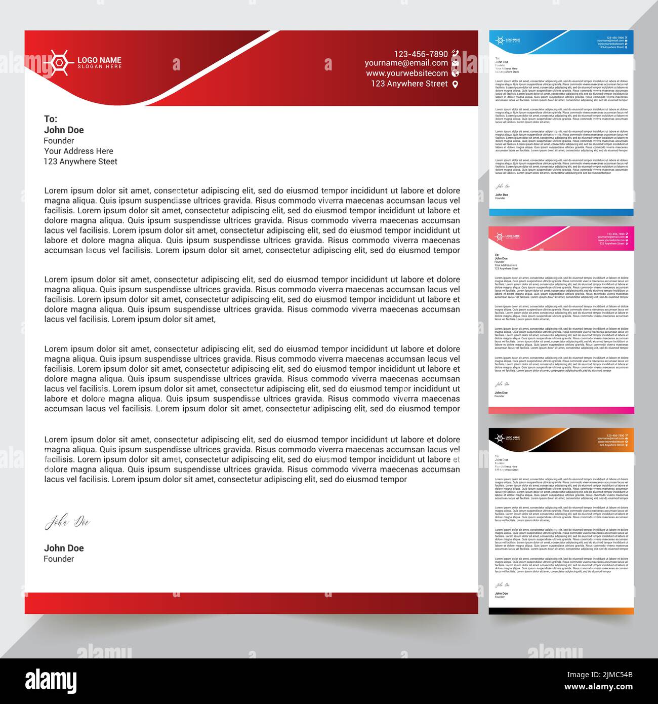 Letterhead Design Template with vec Stock Vector Image & Art - Alamy