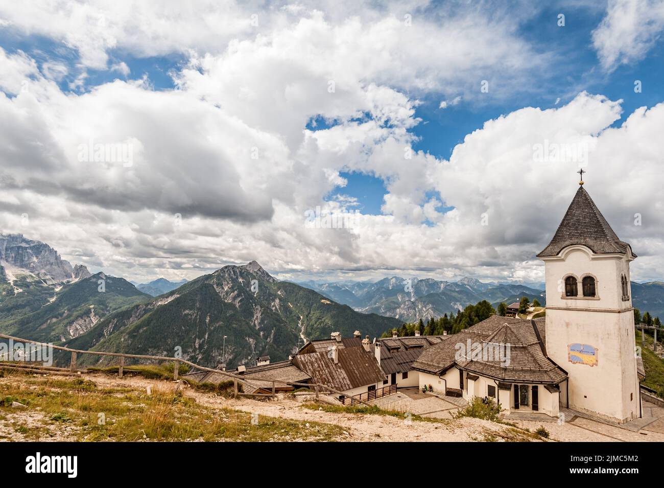 Beatifull mountain landscape with village Stock Photo - Alamy