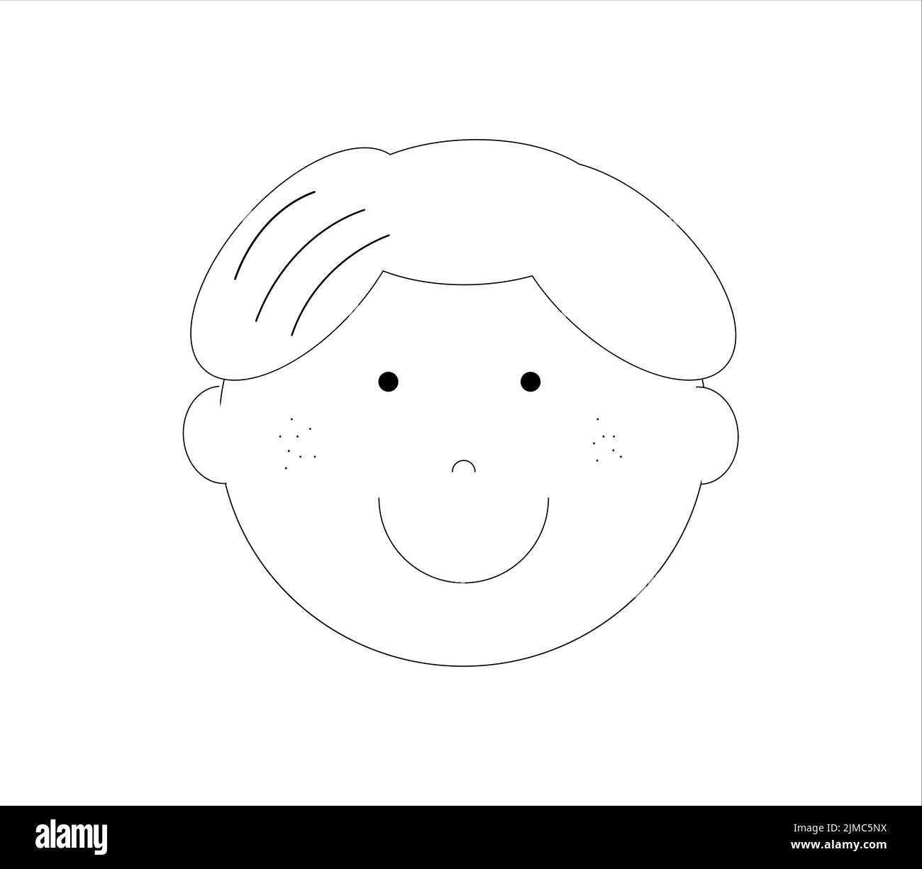 Child avatar illustration happy Black and White Stock Photos & Images ...
