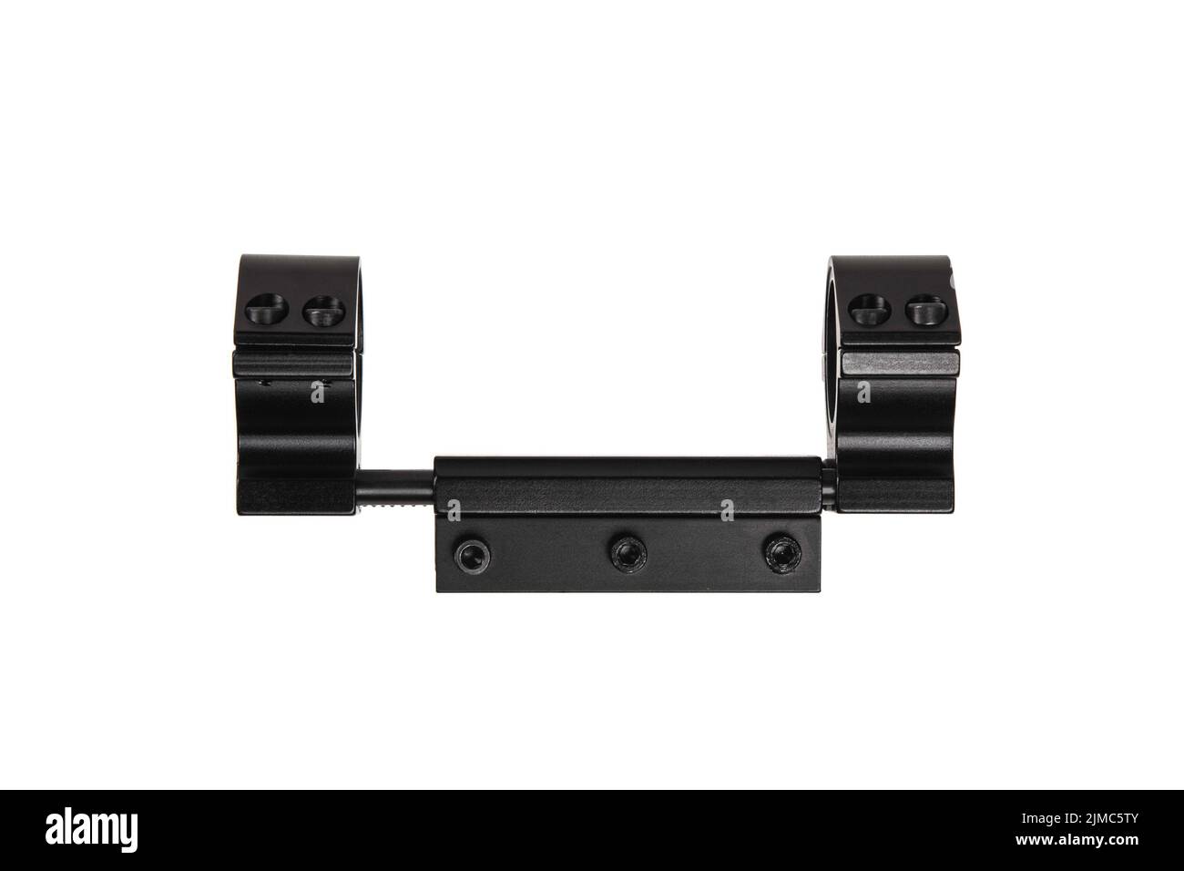 Quick disconnect mount made for holding a scope on a rifle isolated on ...