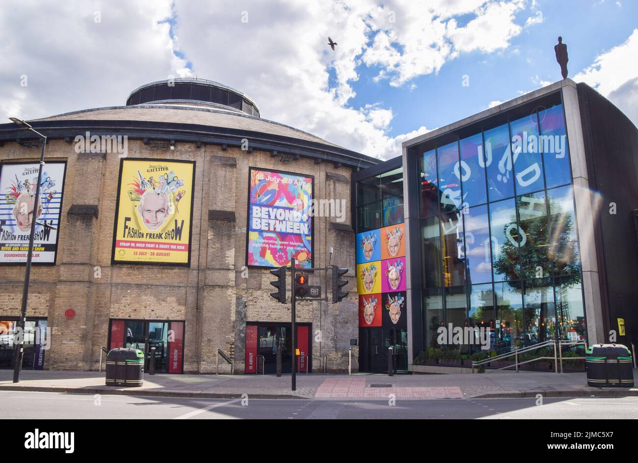 General view of Roundhouse, a famous concert venue in Camden Stock ...