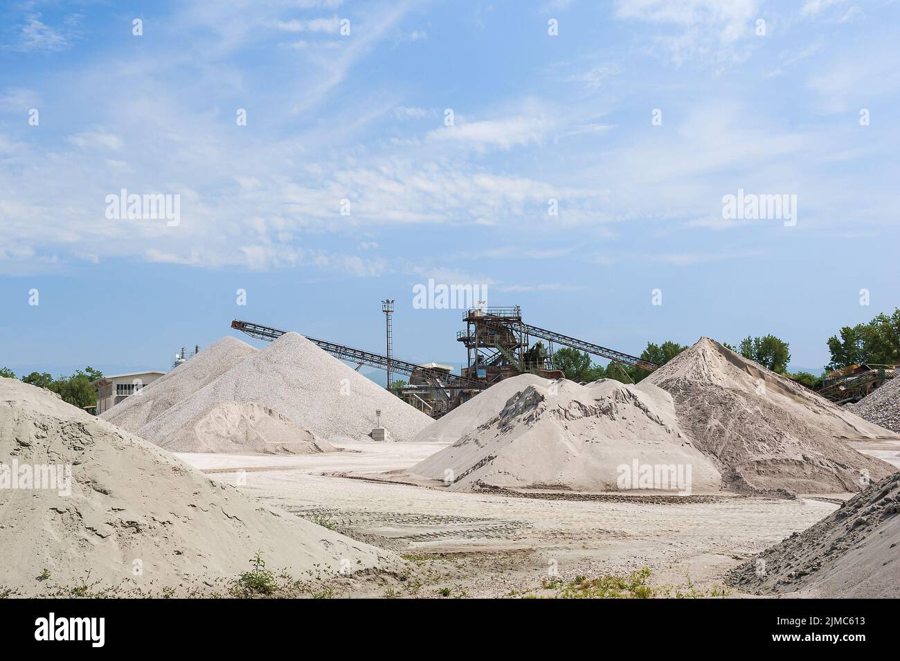 Extraction gravel. Gravel quarry. Construction industry Stock Photo - Alamy