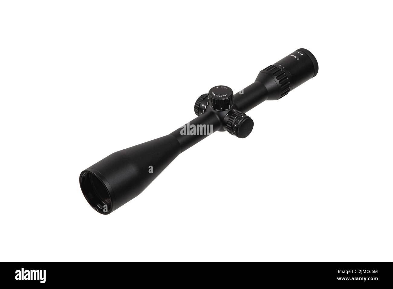 Modern black optical sight. Optical device for aiming at long distances ...