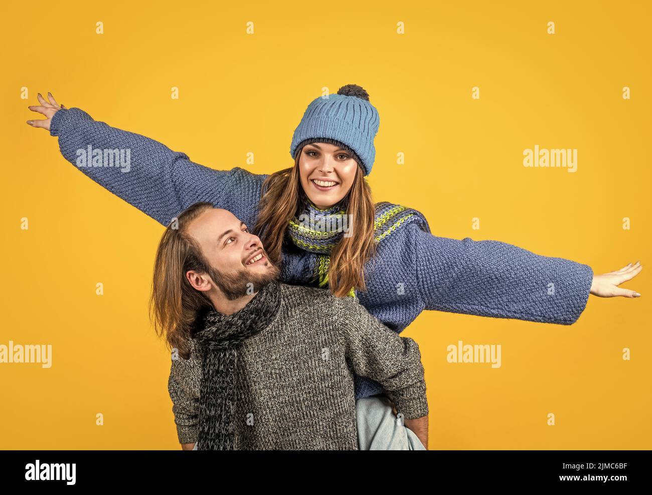 She is the love of his life. Happy boyfriend carry girlfriend piggyback ...