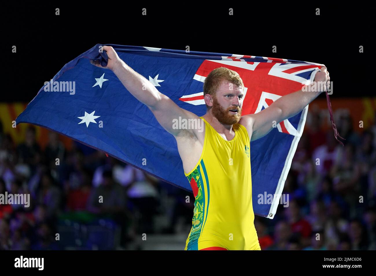 Australia's Jayden Lawrence celebrates after defeating South Africa's ...