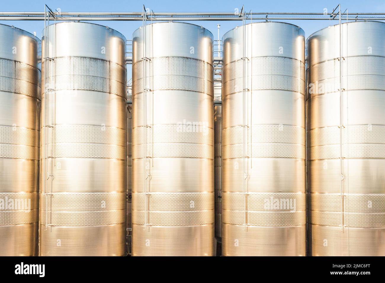 Stainless steel tanks for wine Stock Photo - Alamy