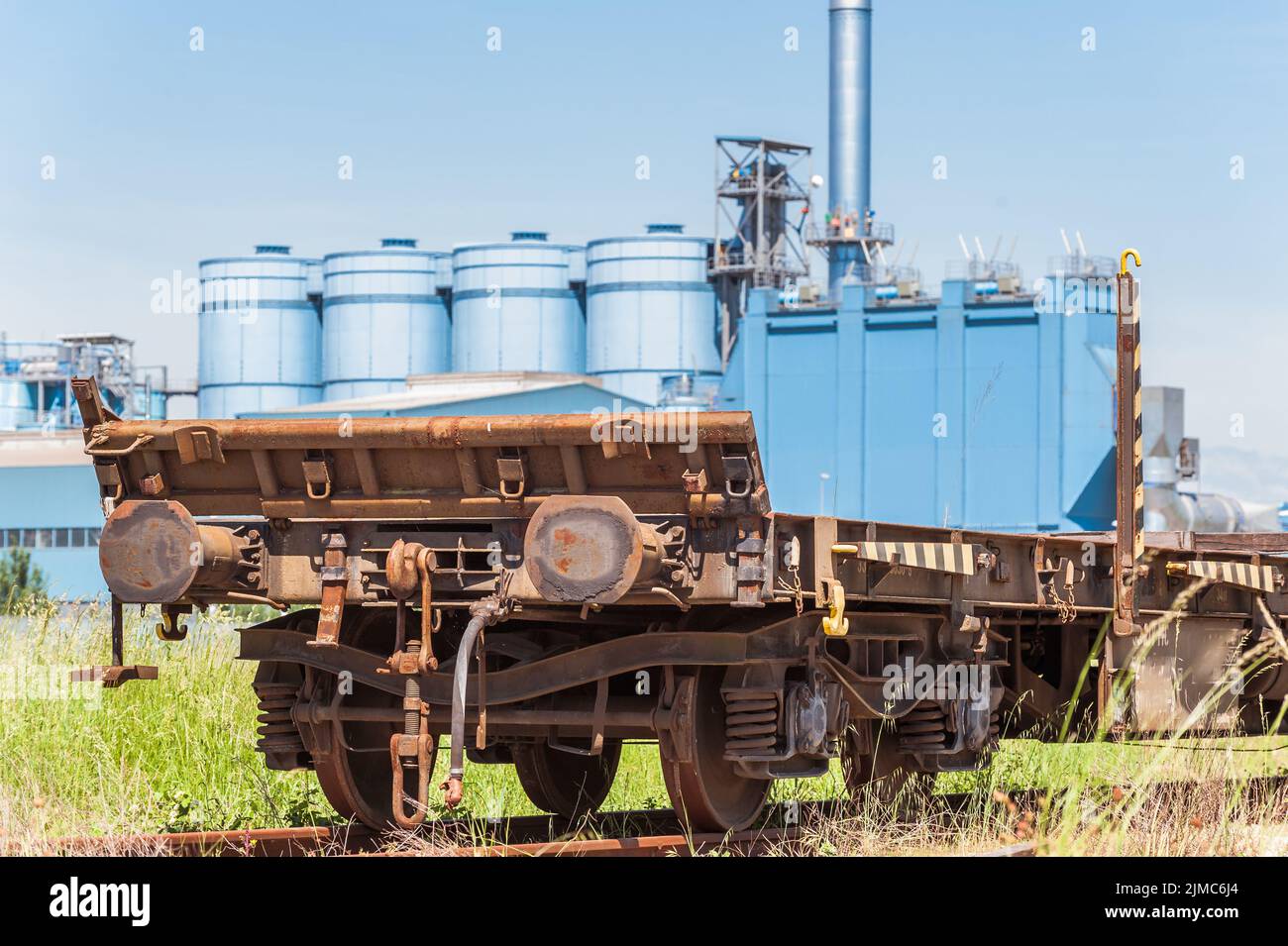 Freight wagon rail Stock Photo - Alamy