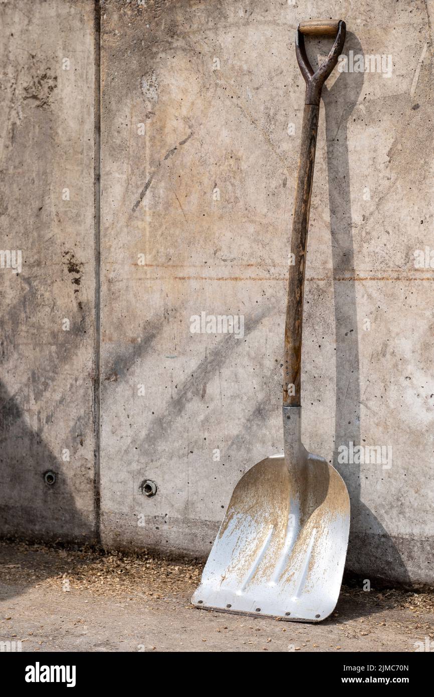 Big kick in a concrete pit on a farm Stock Photo - Alamy