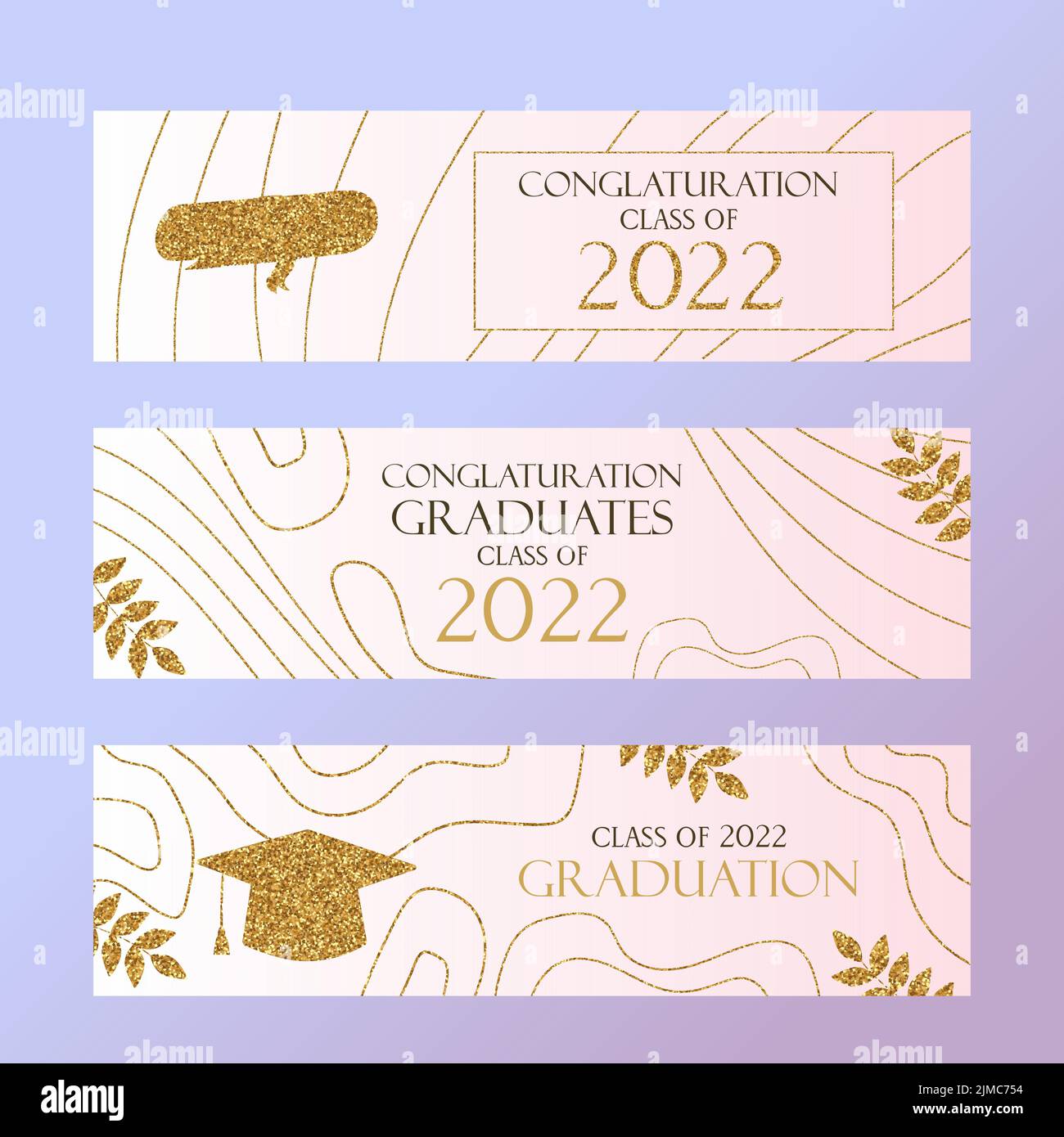White with gold glitter Graduation party invitation 2022 elegant ...
