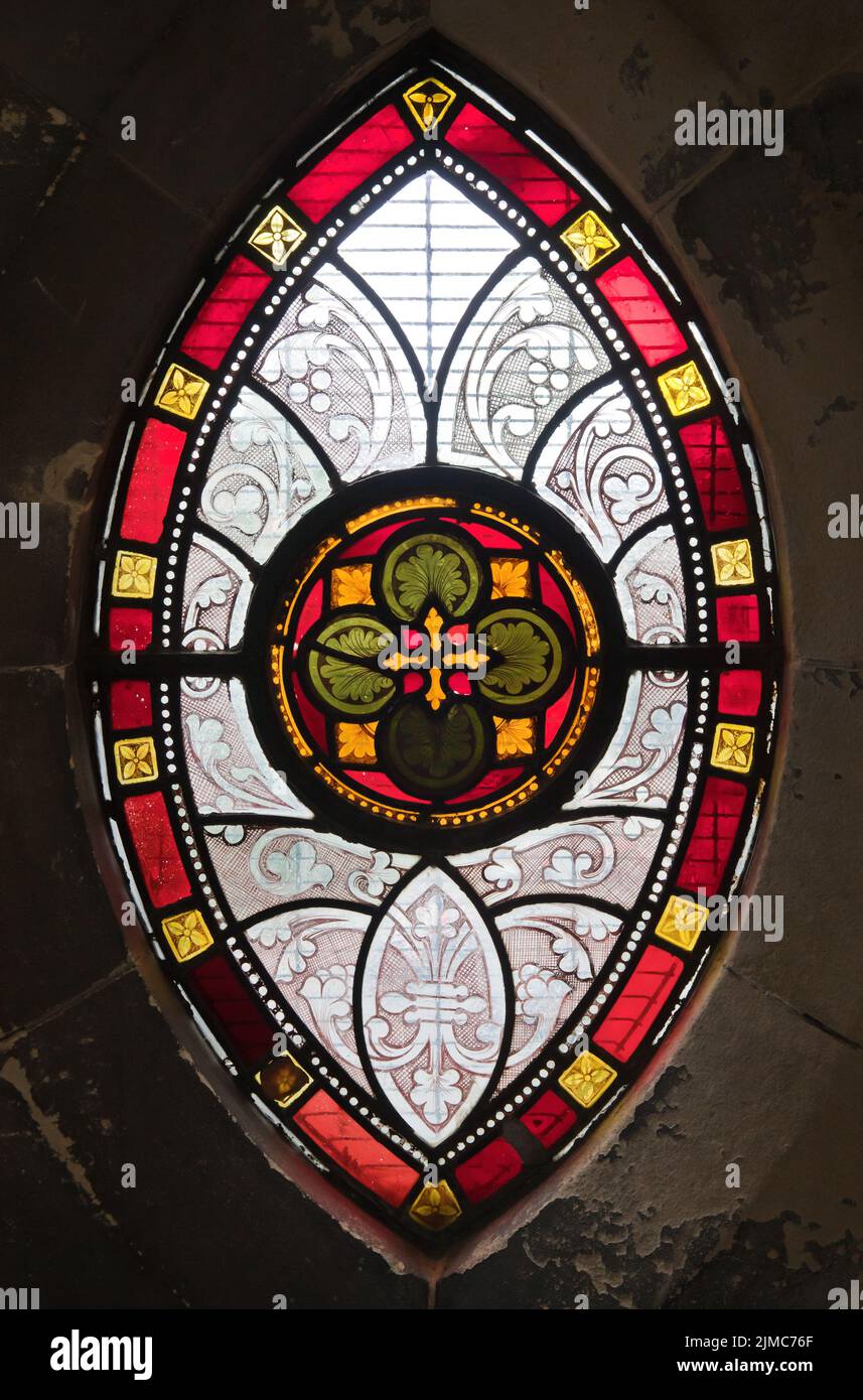 Gothic window from stained glass Stock Photo - Alamy