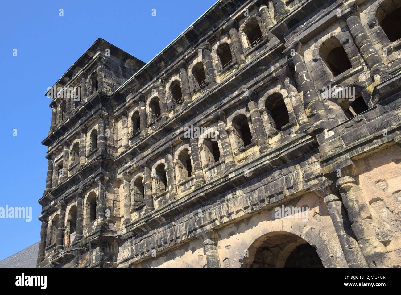 Trier - Roman city gate, Porta Nigra, Germany Stock Photo - Alamy