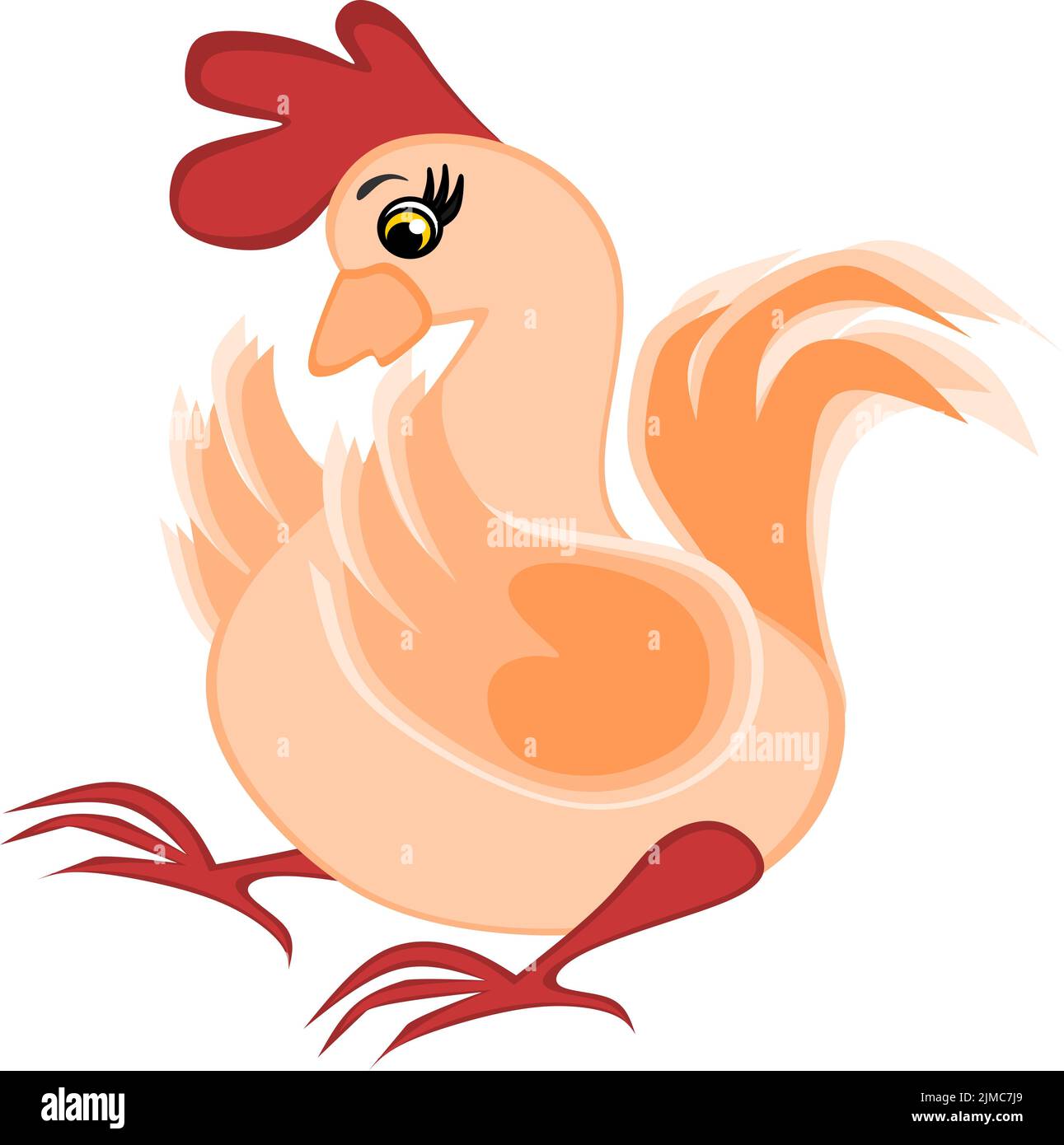 Childrens illustration, graphics - surprised rooster, chicken, poultry ...