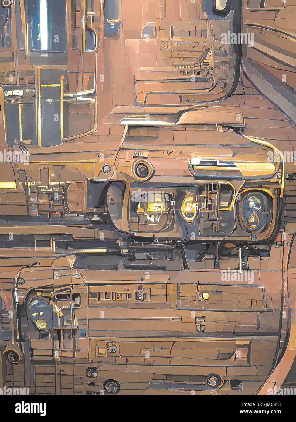 Rusty steam locomotive Stock Vector Images - Alamy