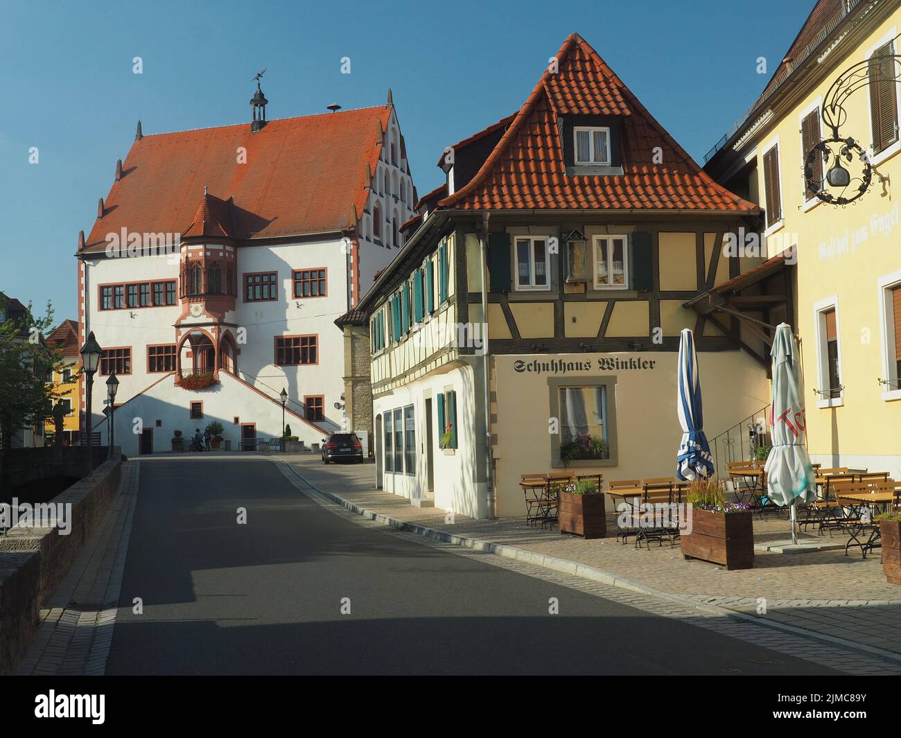 City of Dettelbach am Main, Germany, town hall Stock Photo - Alamy