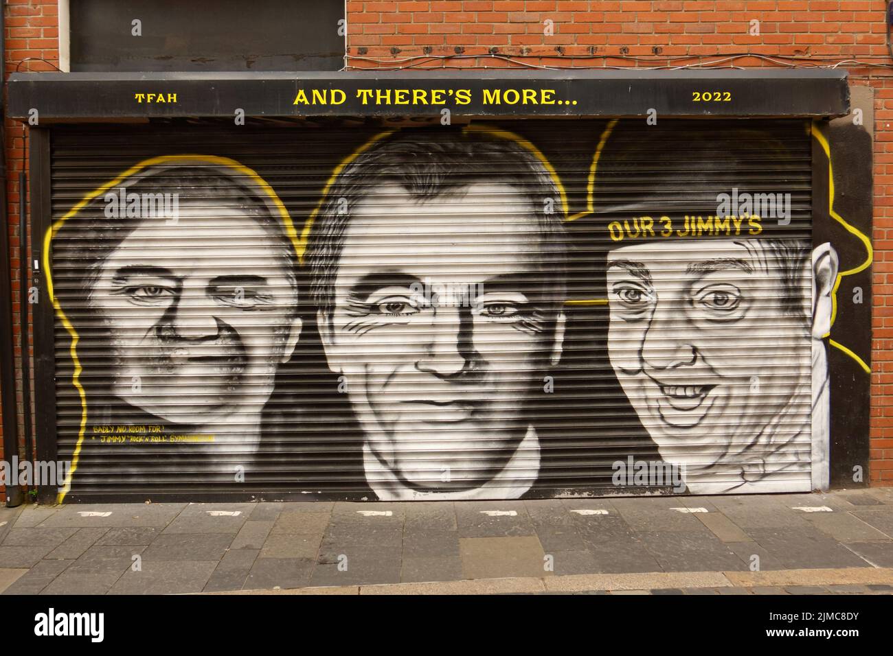 The Three Jimmys Graffiti / Wall Art in Belfast City Centre in Northern ...