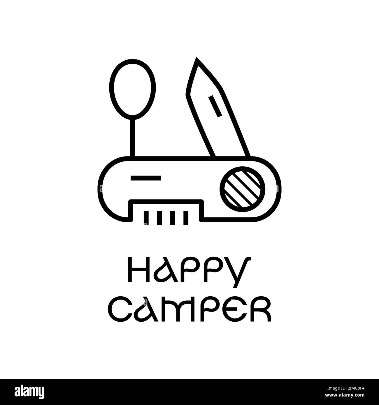 Happy camper text Stock Vector Images - Alamy