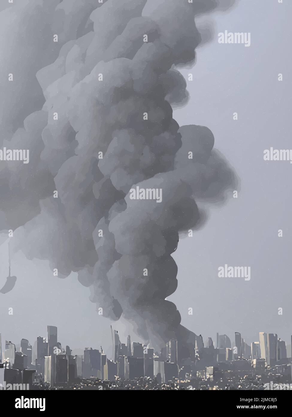 Air pollution forest fire smoke Stock Vector Images - Alamy