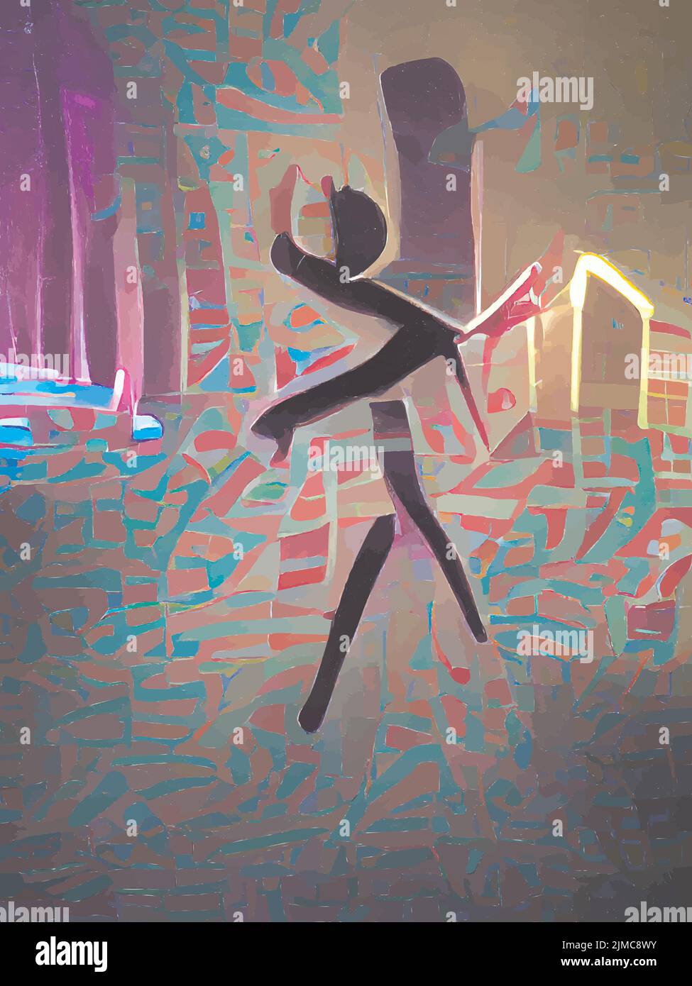 Abstract dancing figures painting hi-res stock photography and images ...