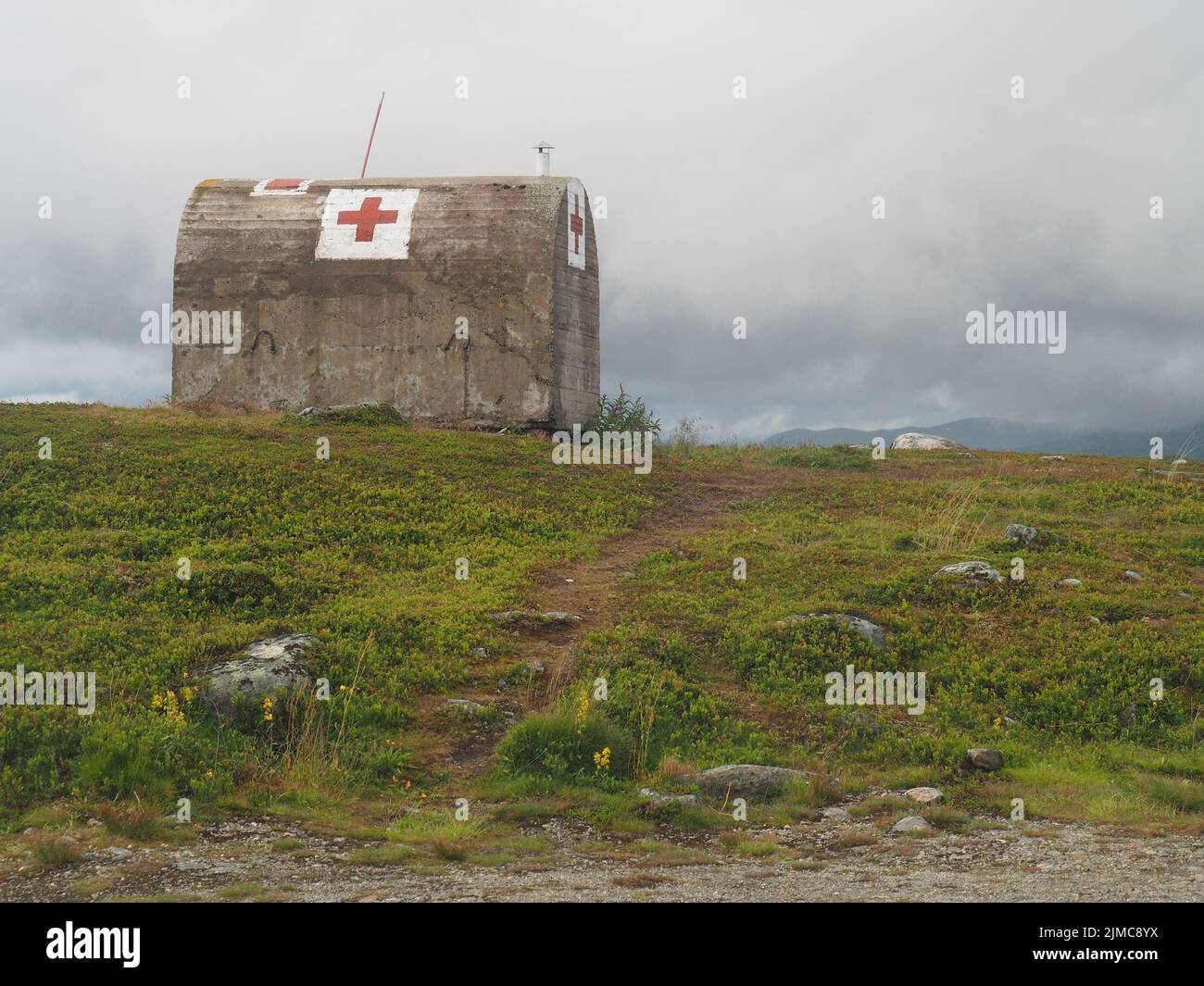 Rescue hut at the vildmarksvÃ¤gen in the border area Sweden - Norway ...