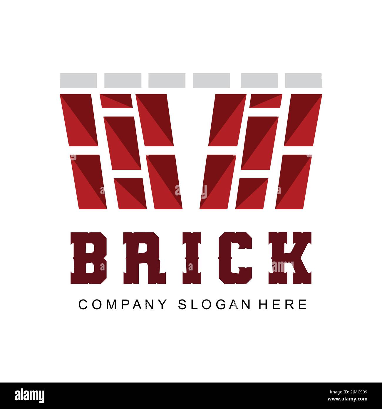 Brick Logo Design, Building Material Illustration, Construction Company ...