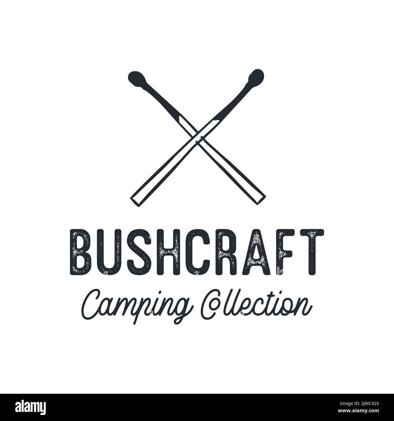 Crossed matches on bushcraft poster Stock Vector Image & Art - Alamy