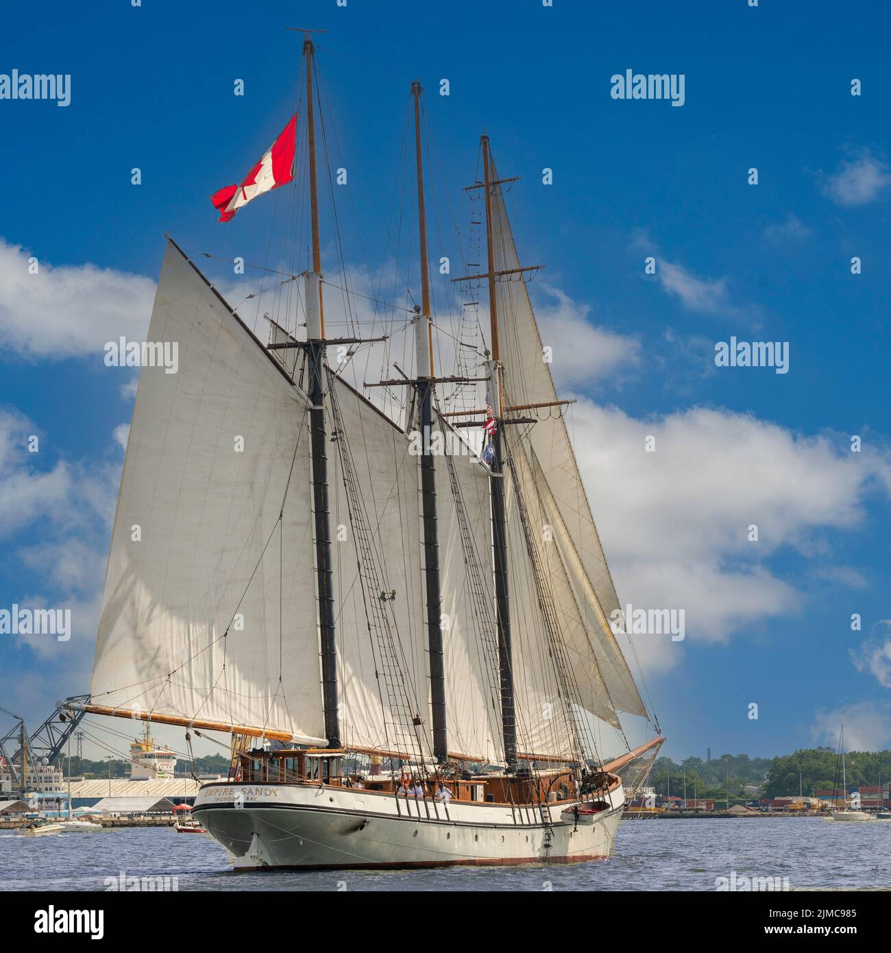 Tall Ship Empire Sandy arrives in Cleveland, Ohio, USA during the Tall ...