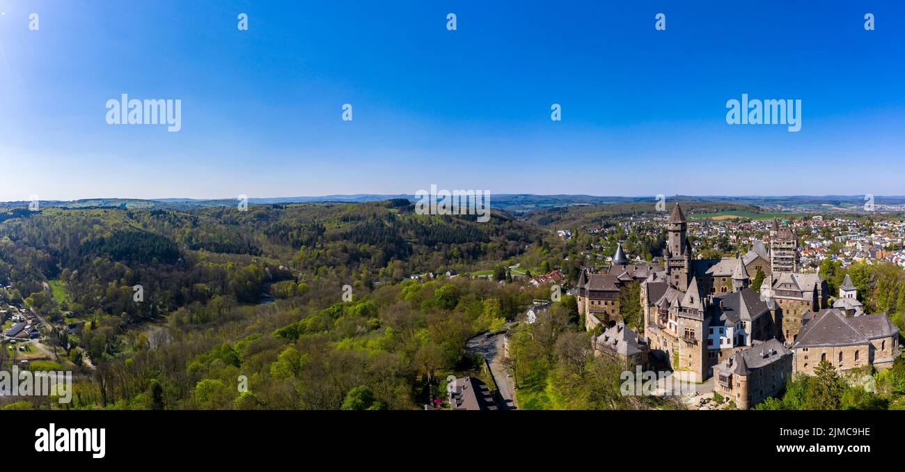 Braunfels Castle, with Hubertus Tower, New Keep, Georgen Tower and ...