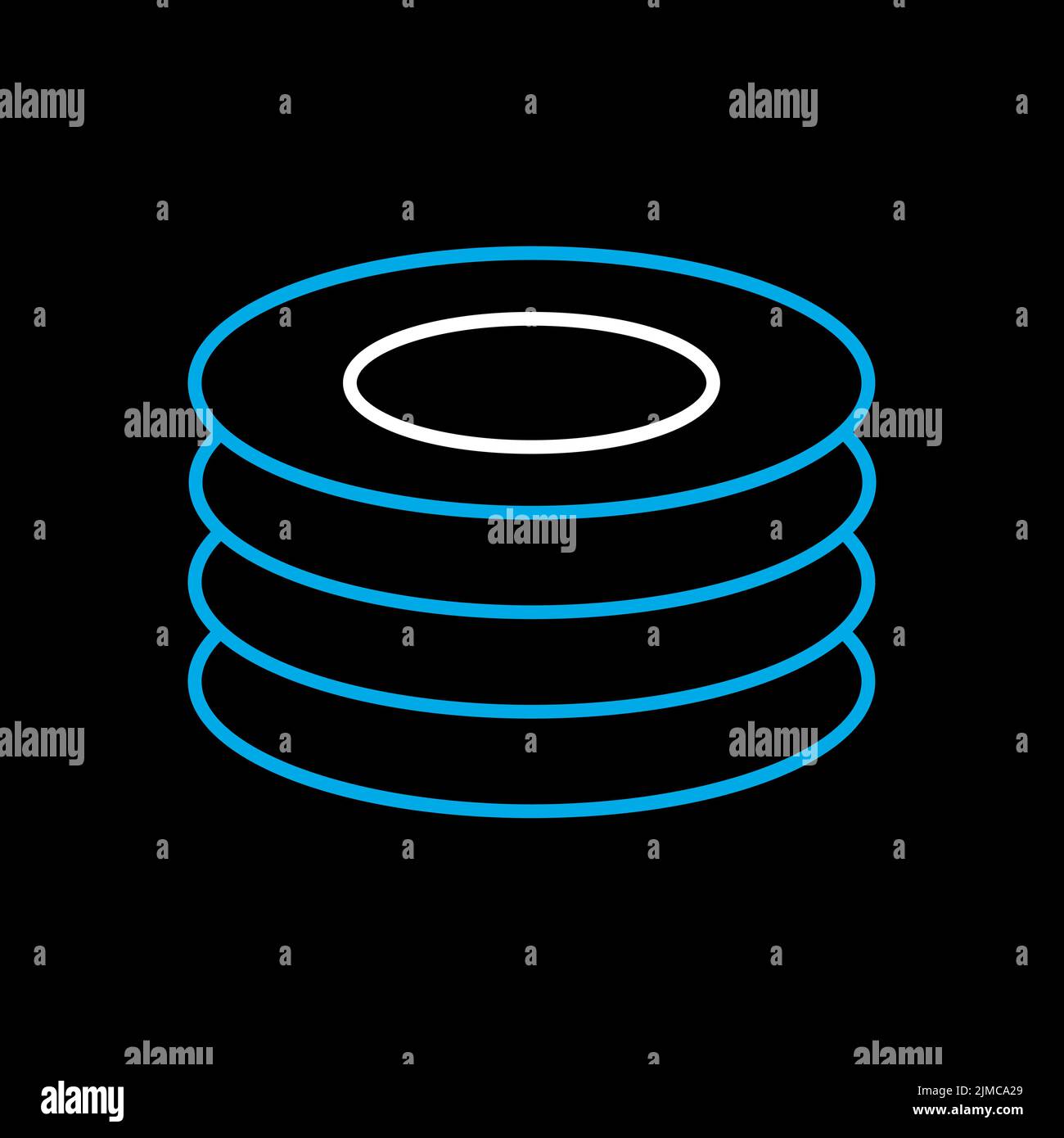 Plates, dishes vector isolated on the black icon. Kitchen appliance ...