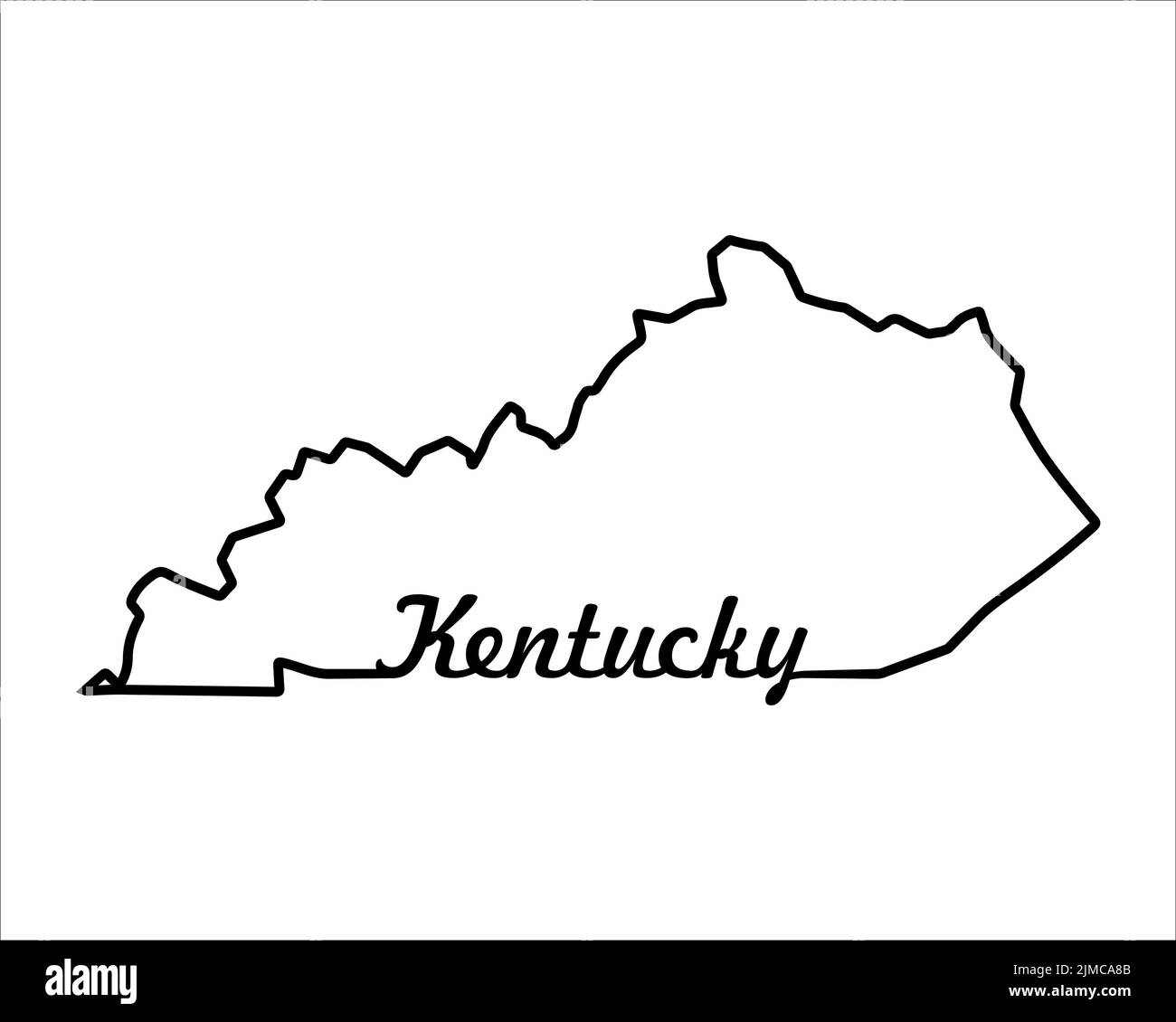 Kentucky outline vector hi-res stock photography and images - Alamy