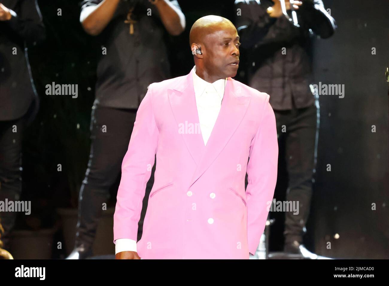 Singer Kem performed live at the Dell Music Center Summer Concert ...