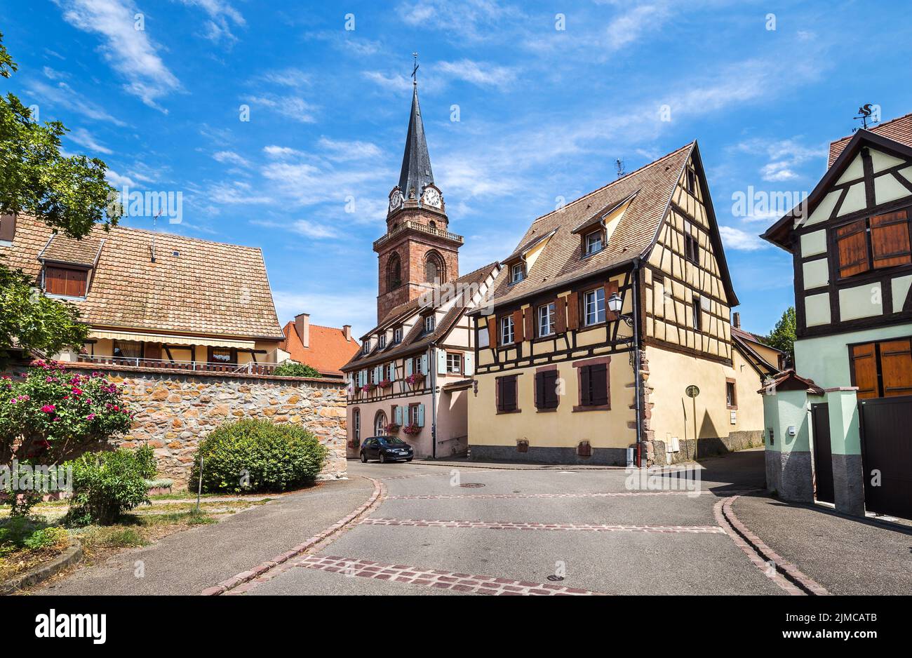 Beautiful small town Bergheim, Alsace, France Stock Photo - Alamy