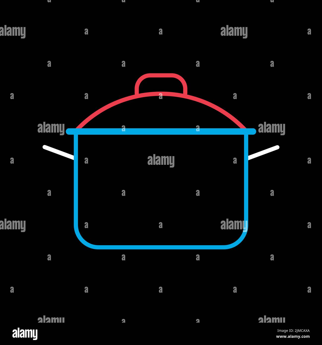 Saucepan vector isolated on the black icon. Cooking pot or pan sign ...